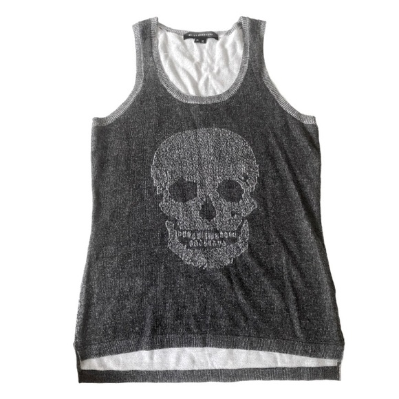 Skull Cashmere | Tops | Skull Cashmere Grey Knit Skull Tank Top | Poshmark